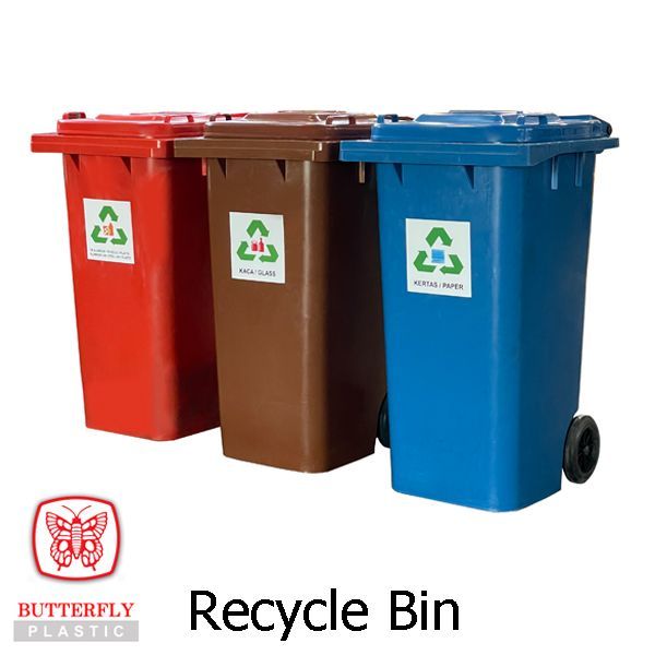 120L 240L Recycle Bin Supplier Butterfly Plastic